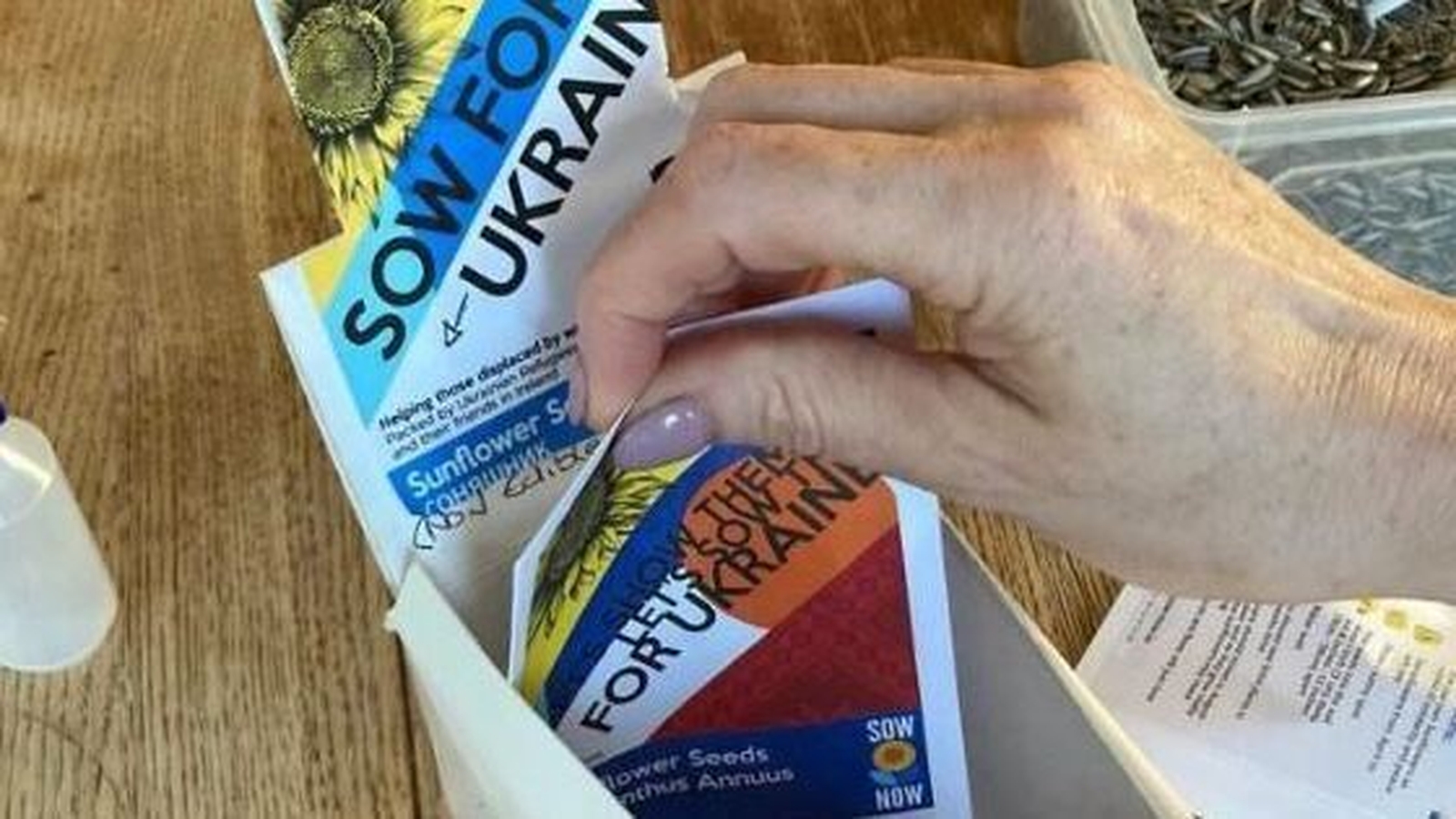 Volunteers set to pack 100k sunflower seeds for Ukraine