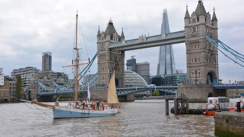 Ireland's last wooden trading ship sails to London