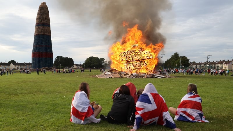 Bonfires marking 12 July lit across NI