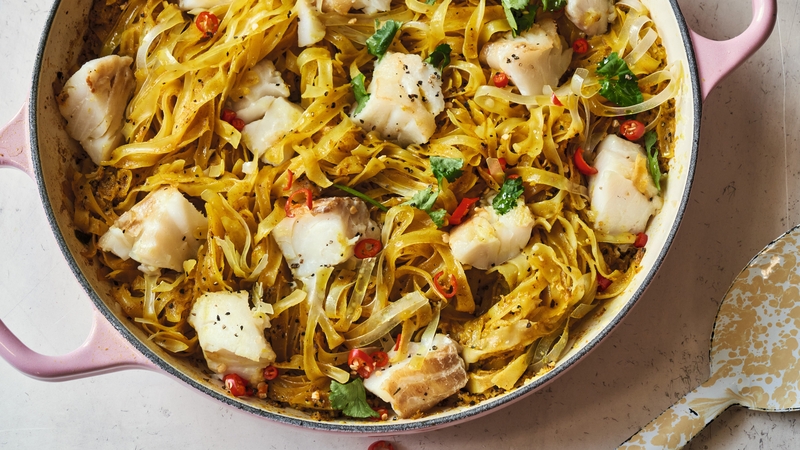 Nadiya Hussain's coconut fish noodles