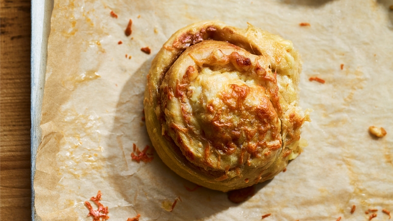 Joe Swash's cheese and Marmite scrolls