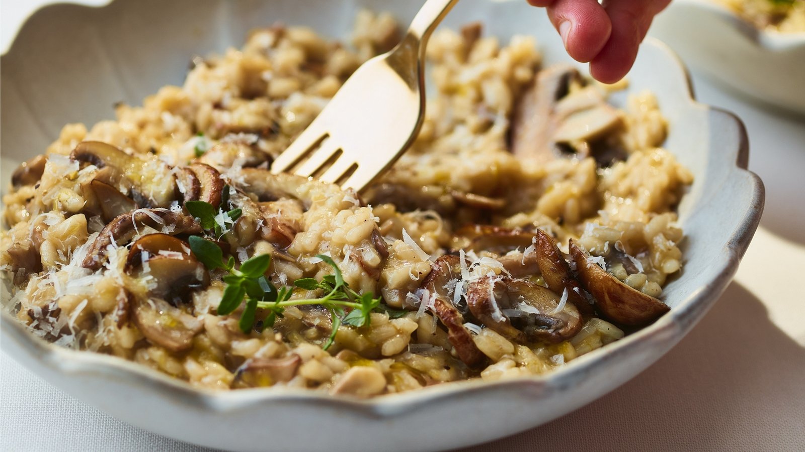 Joe Swash's mushroom risotto