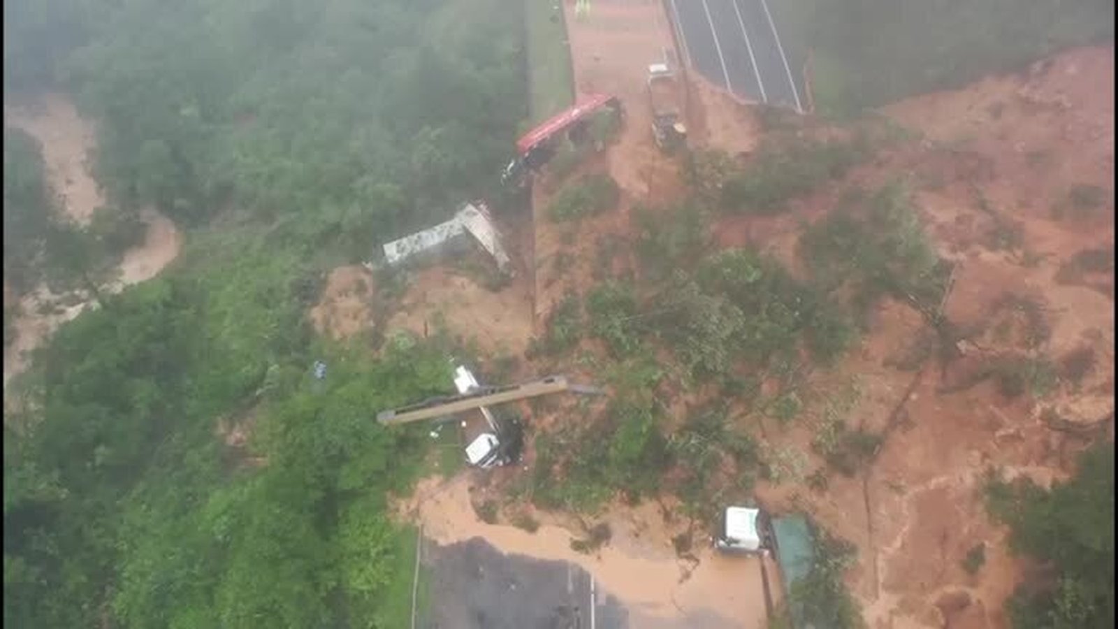 Two dead, dozens missing in Brazil highway landslide