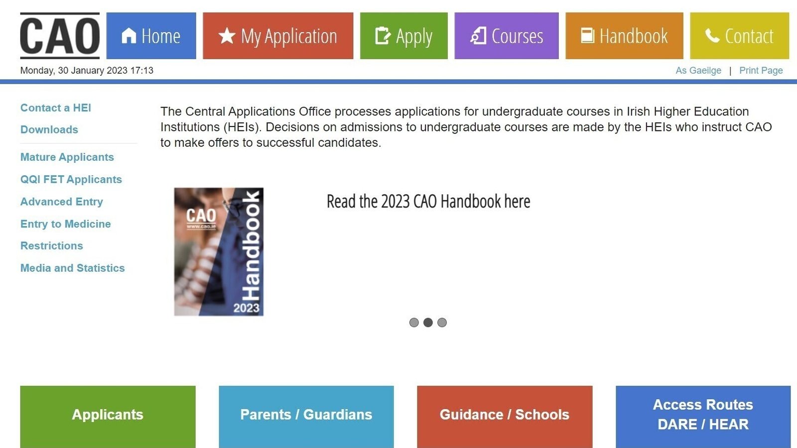 CAO: Find the key dates and application deadlines here!