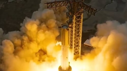 SpaceX test-fires engines of Starship rocket booster
