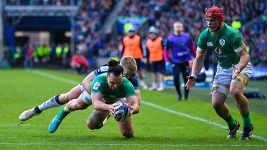 Video | James Lowe's try at Murrayfield | RTÉ