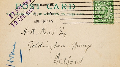 Earliest postcard to discuss Titanic sinking for sale