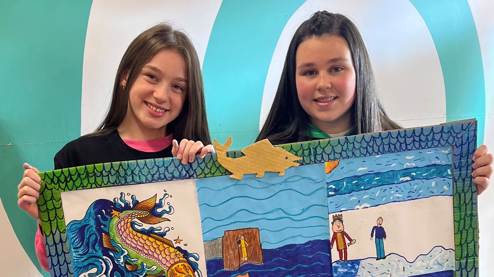 Let's create a Salmon of Knowledge comic-book strip