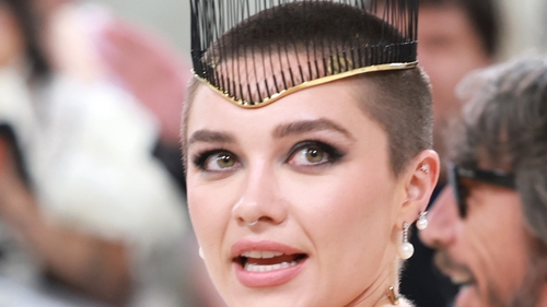 Florence Pugh debuts buzzcut look at New York Met Gala