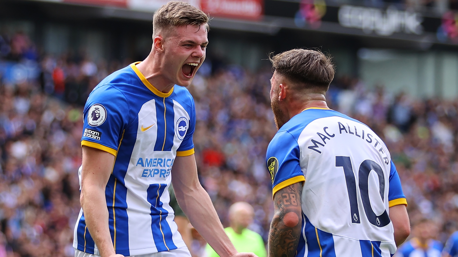 Ferguson brace bags Brighton first ever European spot