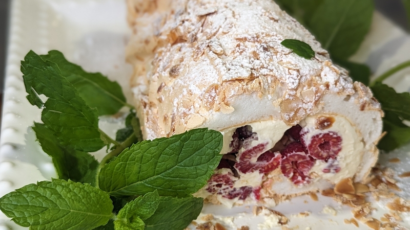 Eunice Power's raspberry meringue roulade: Today