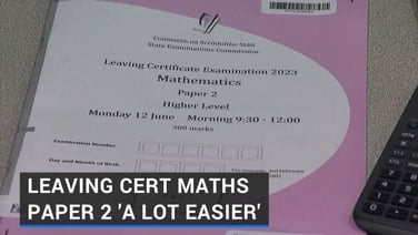 Video | Leaving Cert Maths Paper 2 'a lot easier' | RTÉ
