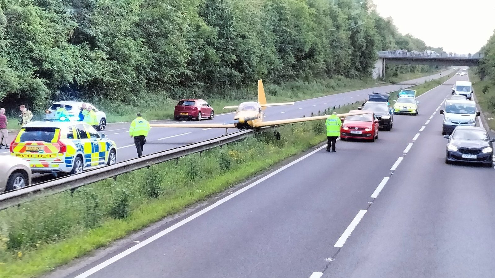 Light aircraft makes emergency landing on UK road