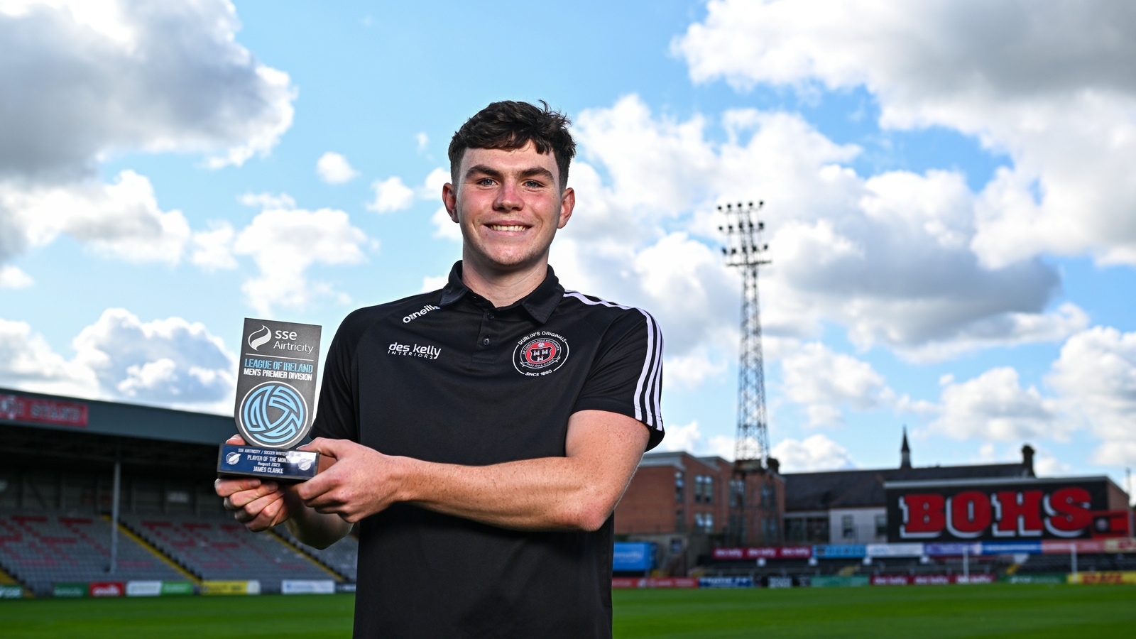 Bohs' Clarke wins August Player of the Month award
