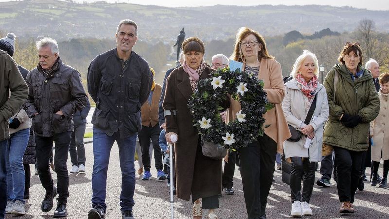 Wreath for the 'Disappeared' laid at Stormont