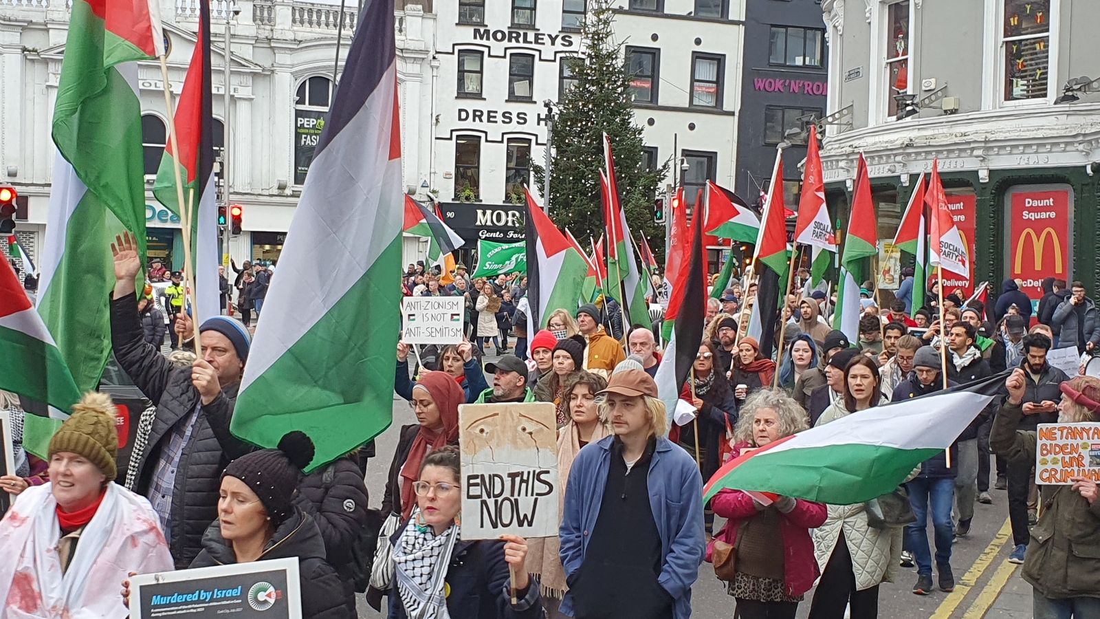 Cork rally calls for 'stronger action' for ceasefire