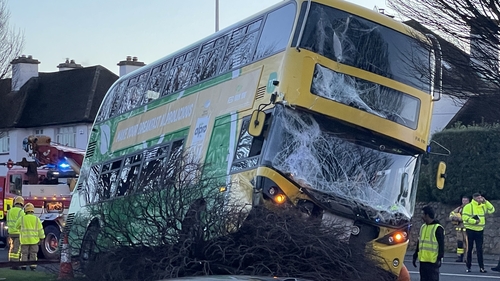 Number of people injured after bus crash in Dublin