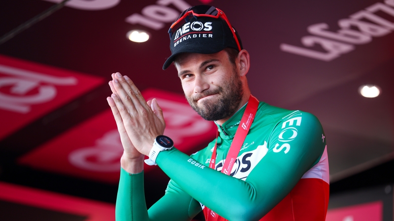 Italian Ganna claims Giro time trial win