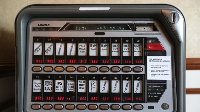Sale of cigarettes from vending machines set to be banned