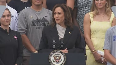 Video | Harris makes first public remarks as endorsements mount | RTÉ