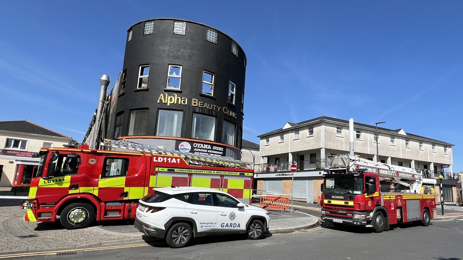 Residents evacuated after fire at Longford premises