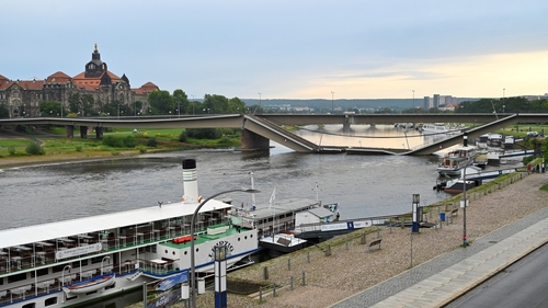 Bridge partially collapses in Germany's Dresden
