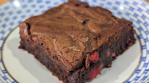 Michelle Darmody's raspberry chocolate brownies