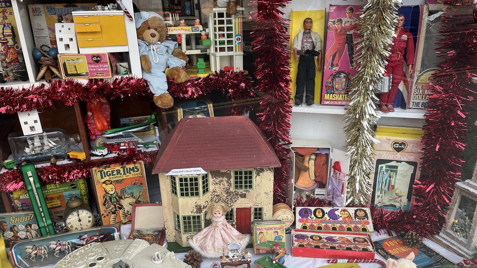 Vintage toys on display in Limerick shopfront