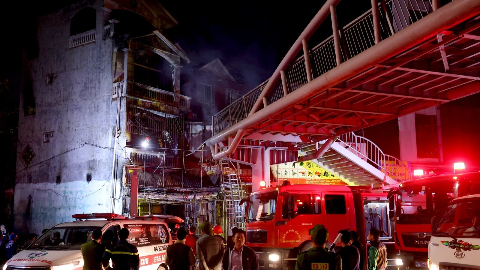 Arson suspected as 11 killed in Hanoi karaoke bar fire