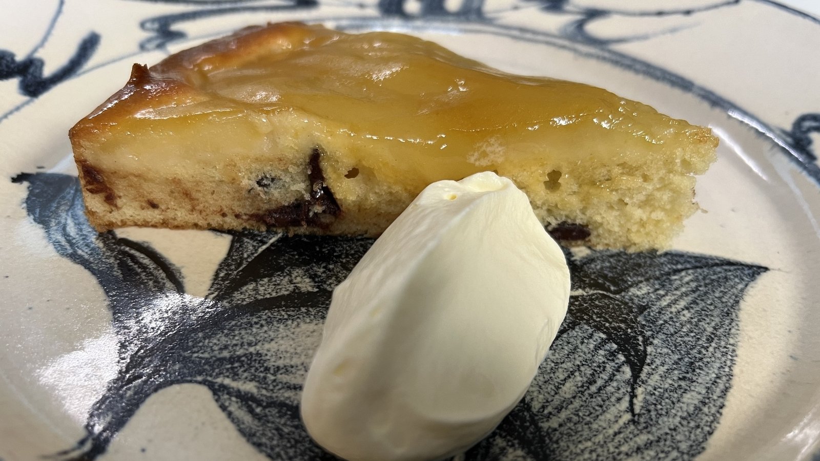 Rory's chocolate and pear flan