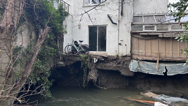 Couple 'devastated' after garden falls into River Camac