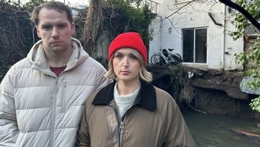 Video | Couple 'devastated' after garden falls into River Camac | RTÉ