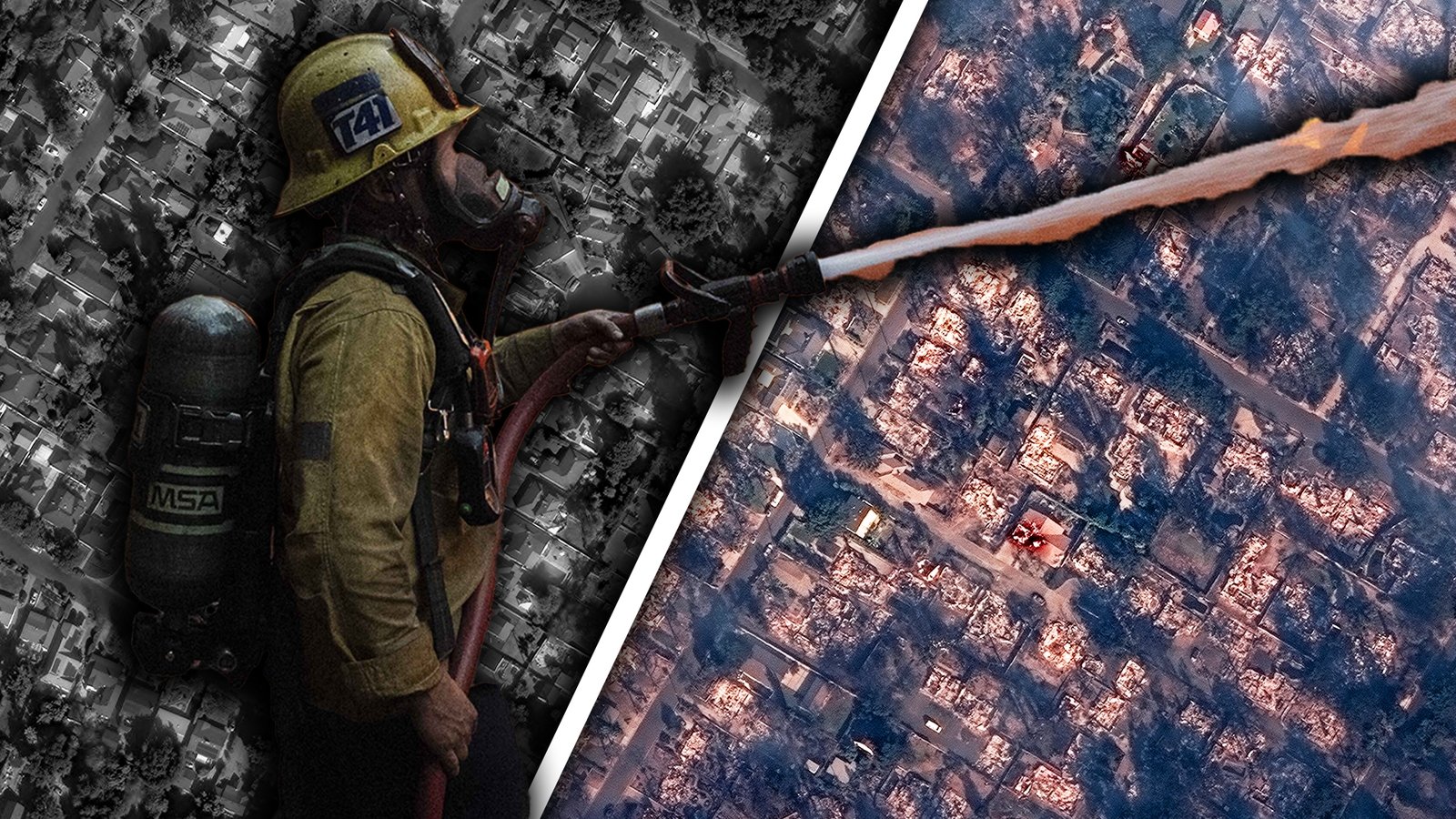 Imágenes satelitales muestran la magnitud de los daños causados por los incendios en Los Ángeles ...