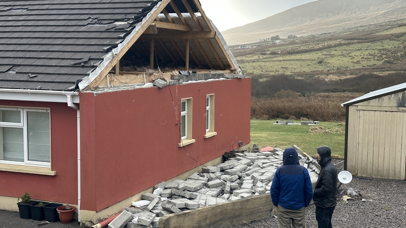 'We're lucky we're alive' - Family safe as wall collapses
