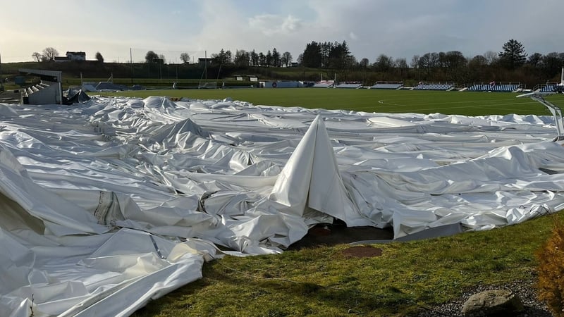 Connacht GAA Air Dome destroyed during Storm Éowyn