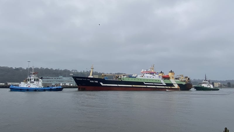 Man detained after German supertrawler detained in Cork