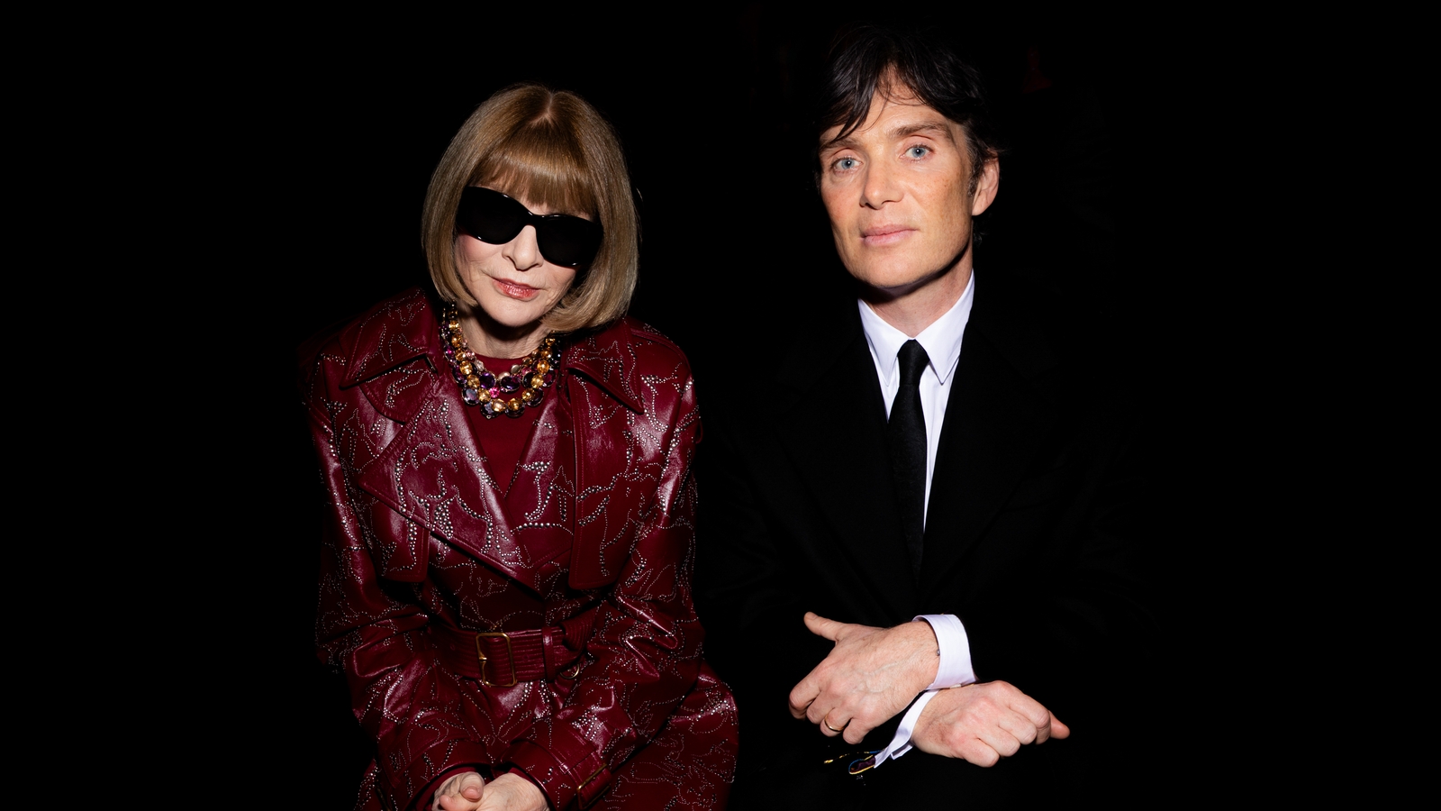 Cillian Murphy sits front row at Versace for Milan Fashion Week