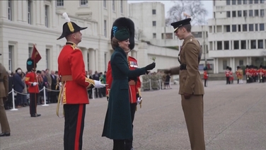 Video | Britain's Princess Kate attends Irish Guards' St Patrick's Day ...